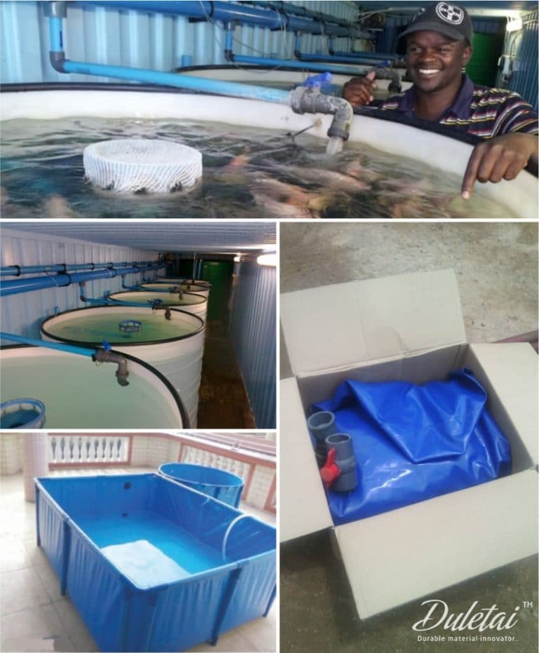 Fish farming tarpaulin