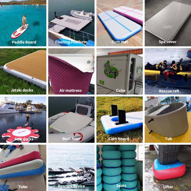 Paddle board drop stitch for paddle boards and training gymmat