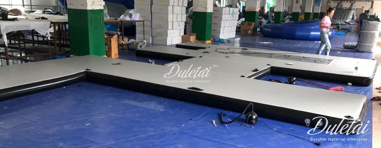 Inflatable floating platform Offers the extra durability and stability