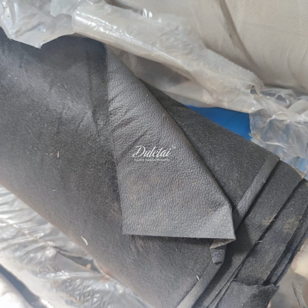 PVC leather stocklot is polyester based fabric laminated with pvc film